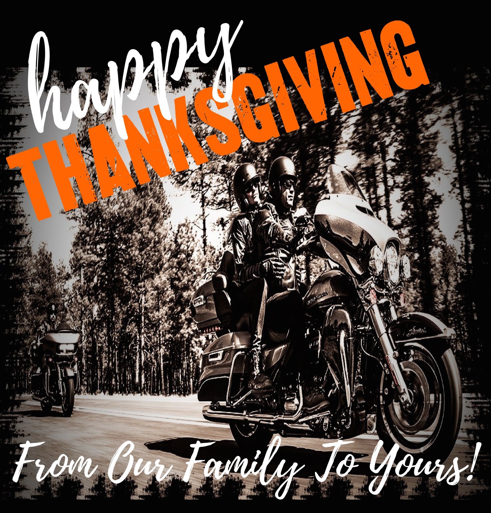 Motorcycle Thanksgiving Day Greetings Messages Cute Happy Thanksgiving