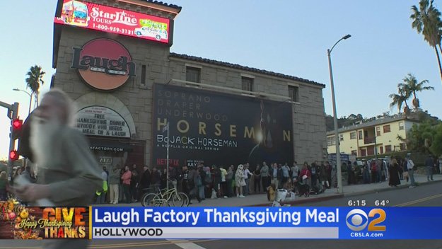 Free food, free laughs highlight a Laugh Factory Thanksgiving | KCAL ...