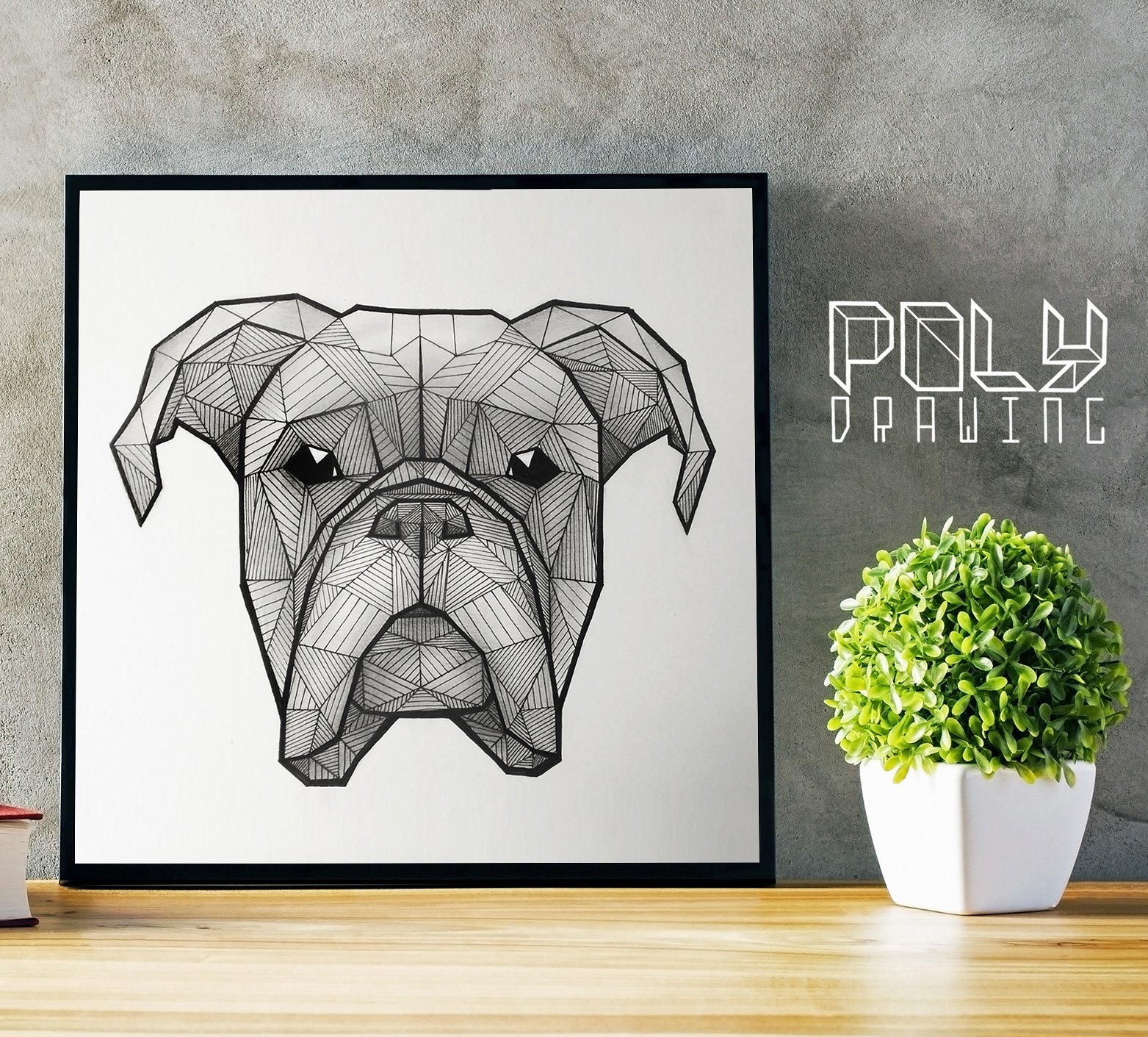 Geometric Dog Illustration