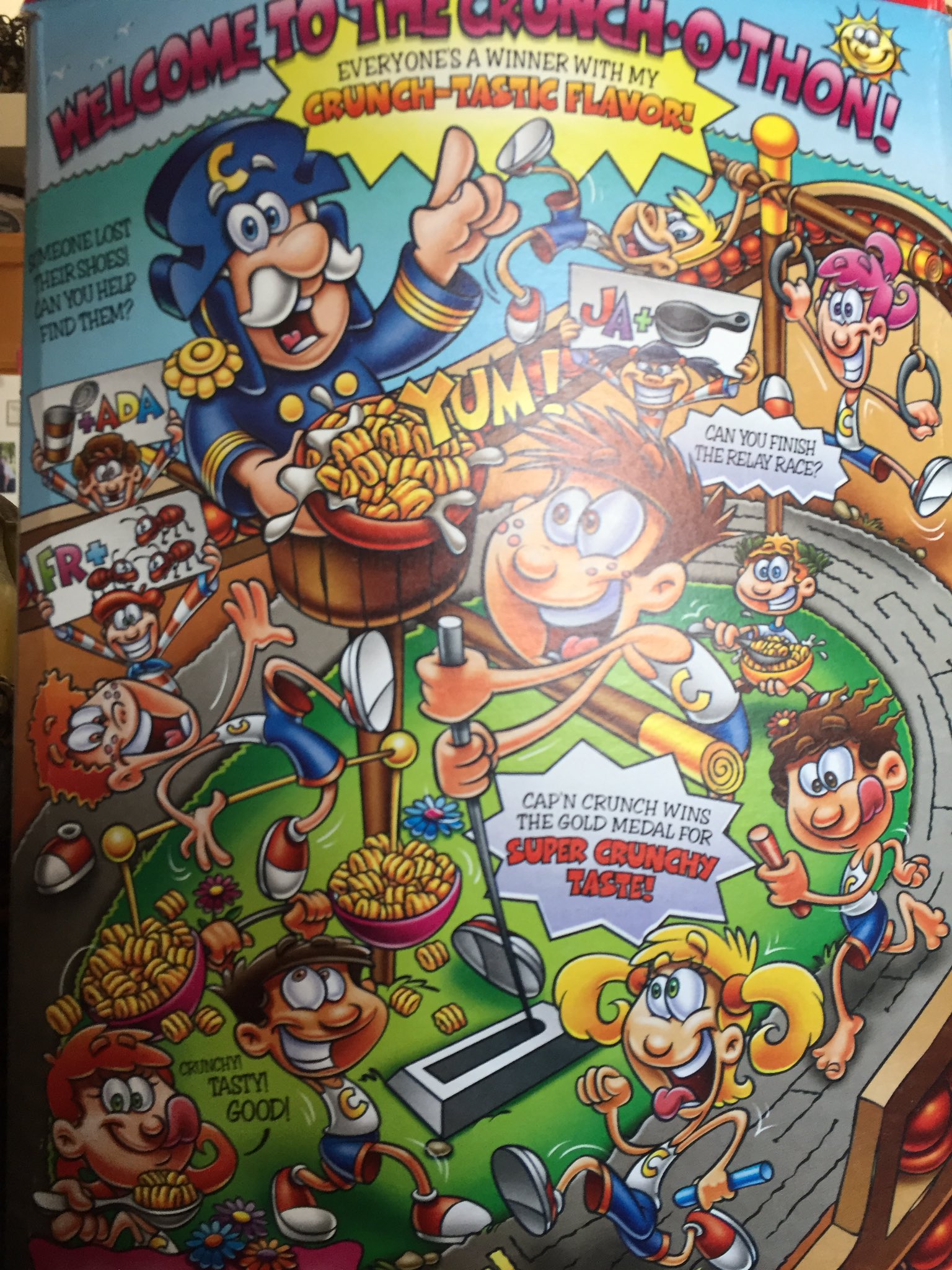 Captain Crunch Back Of Cereal Box