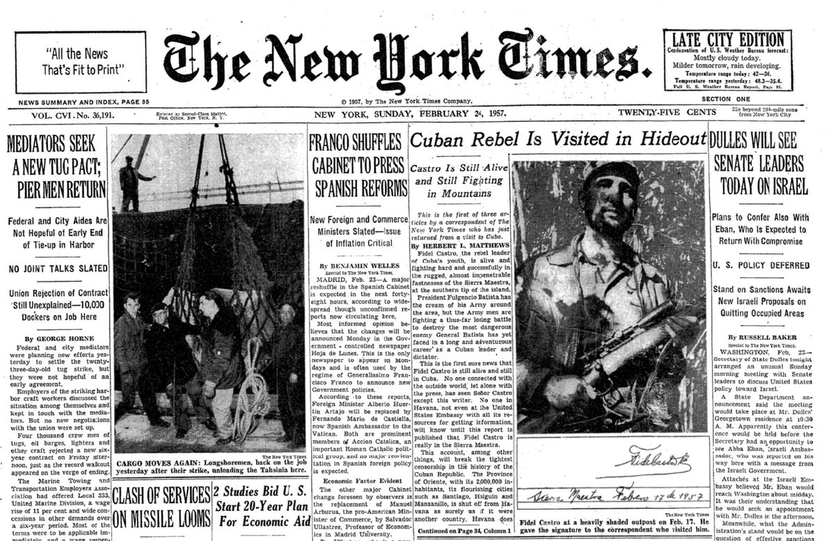 The Times's archival coverage of Fidel Castro includes an interview ...