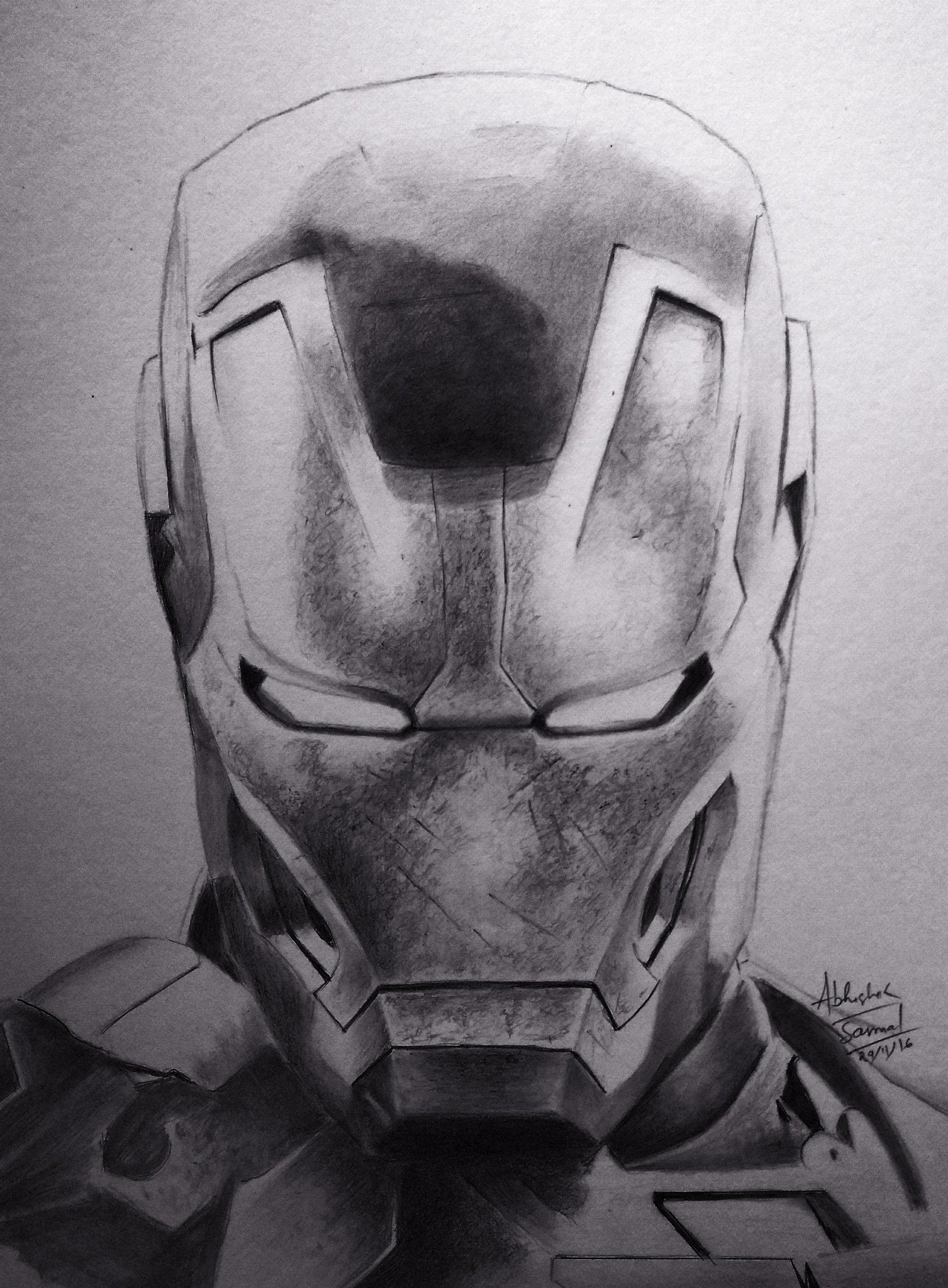 Iron Man Pencil Drawing