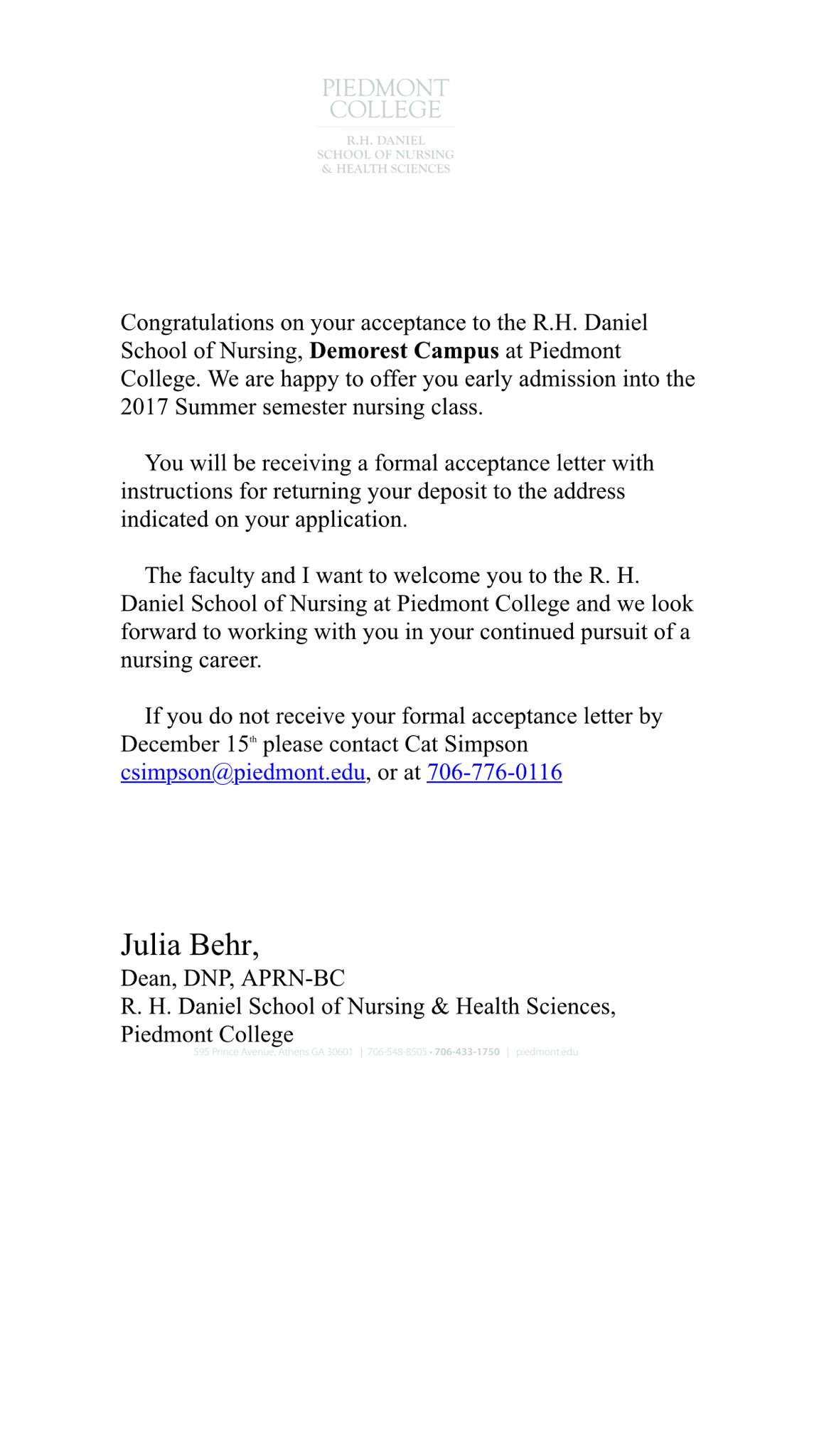 27+ Nursing Program Acceptance Letter - NikolasMitch 27+ Nursing Program Acceptance Letter - NikolasMitch