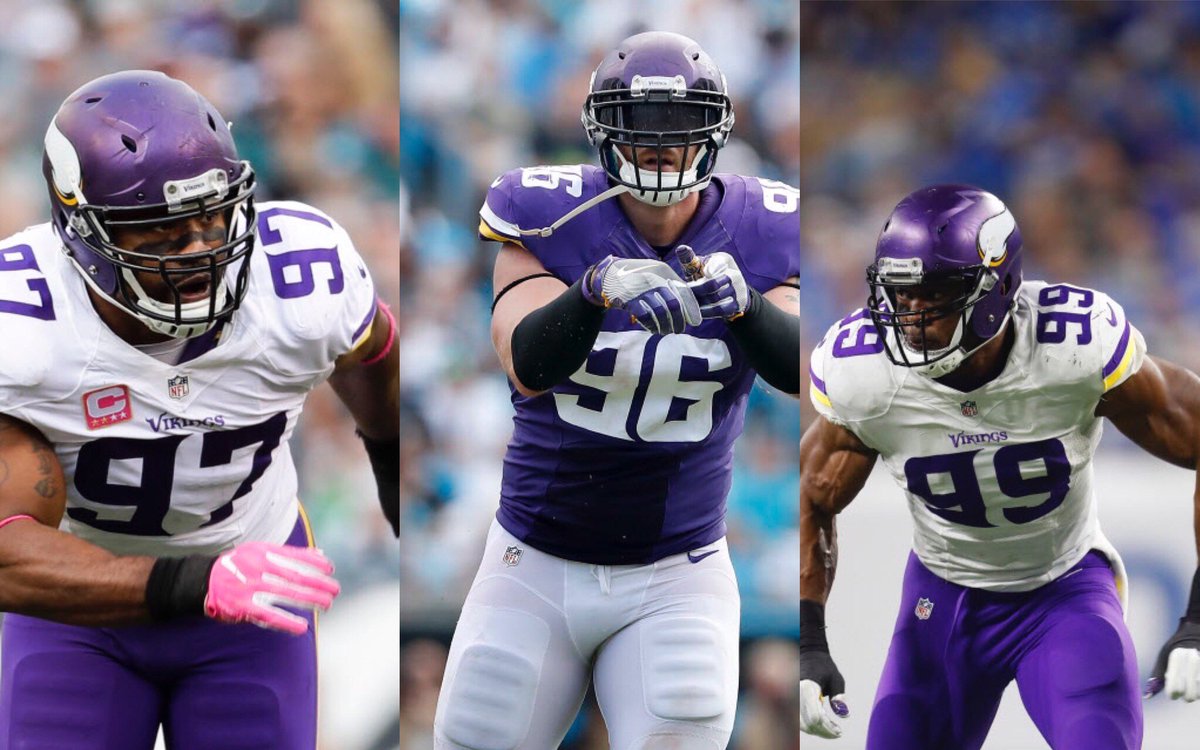 Everson Griffen, Brian Robison and Danielle Hunter make up the only NFL ...