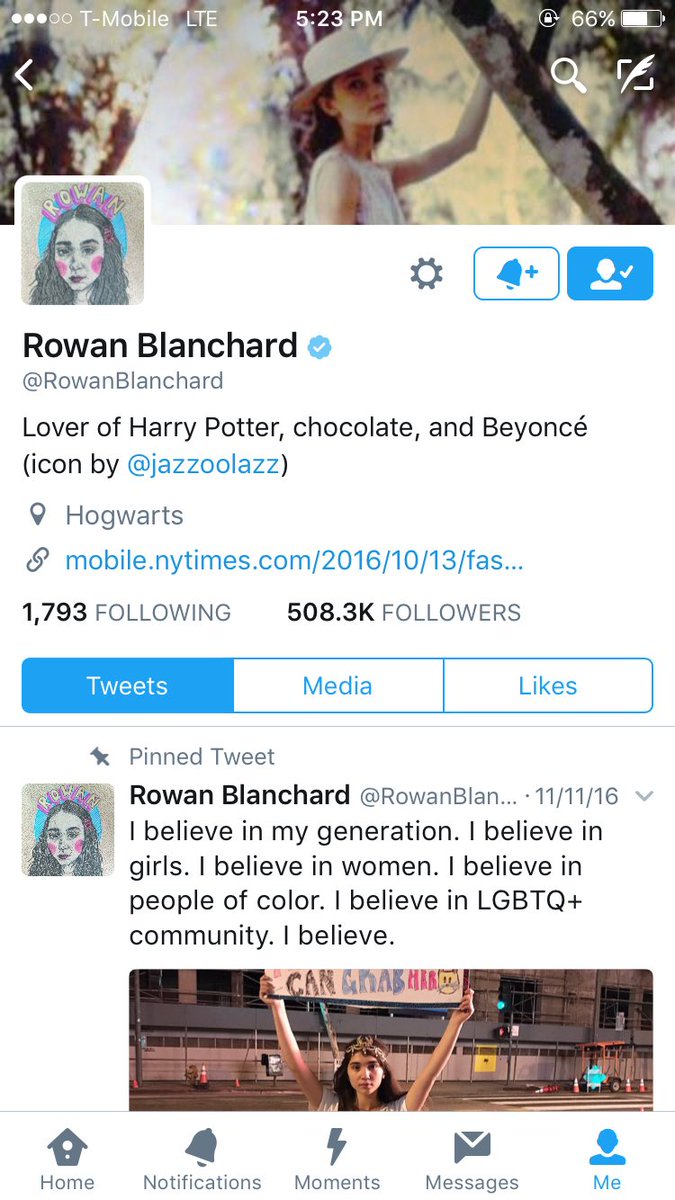 Rowan Blanchard Twitter