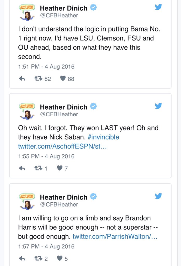 News Article: - Who is Heather Dinich? | TideFans.com