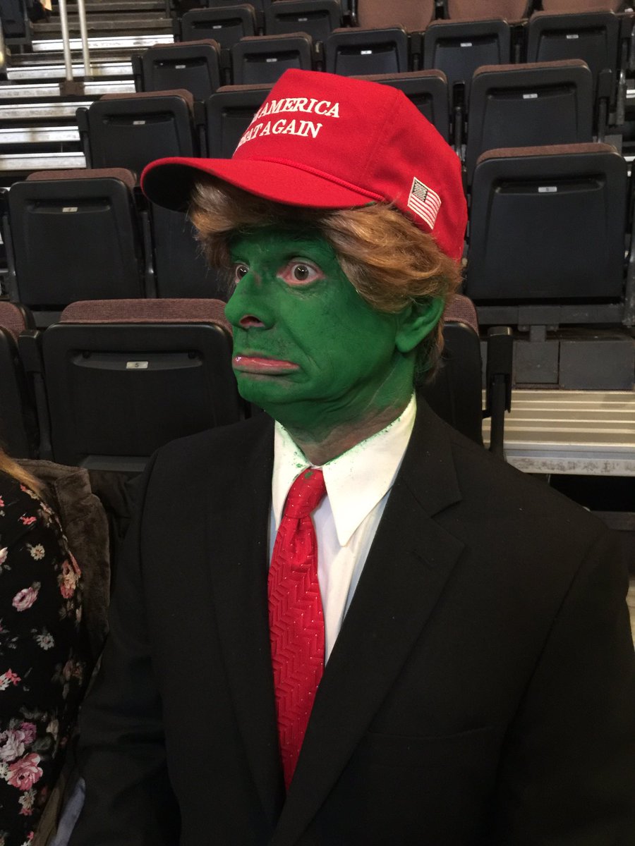 Man imitates Pepe the frog at Trump rally - Democratic Underground Forums