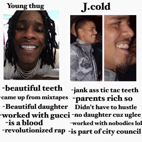 J Cole Teeth