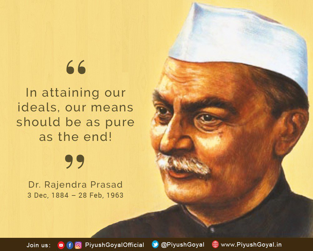 Remembering Dr. Rajendra Prasad, the first president of India, and his ...