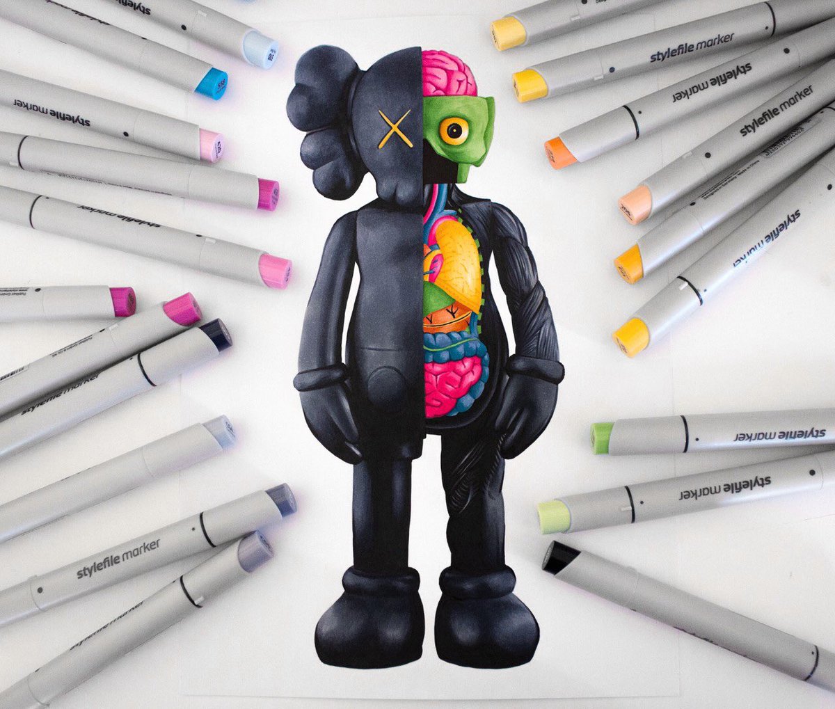 Kaws Companion Drawing