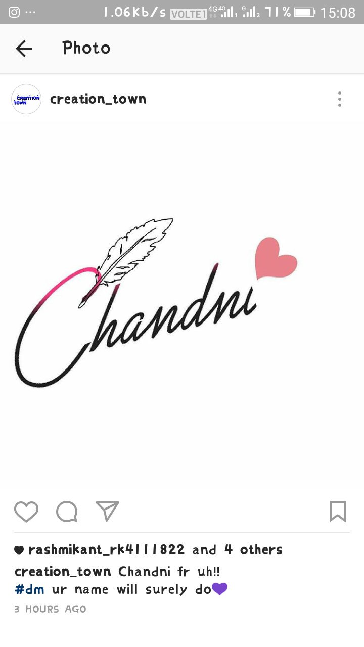 Chandni Name Wallpaper