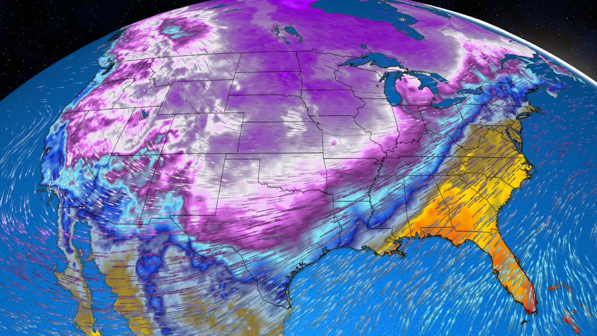 The bitter cold arctic air mass has set dozens of record lows in the ...