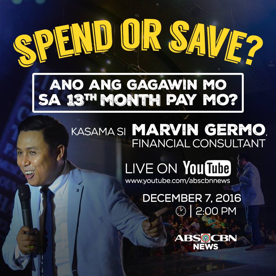 Spend or save? Join Marvin Germo as he shares tips on what to do with ...