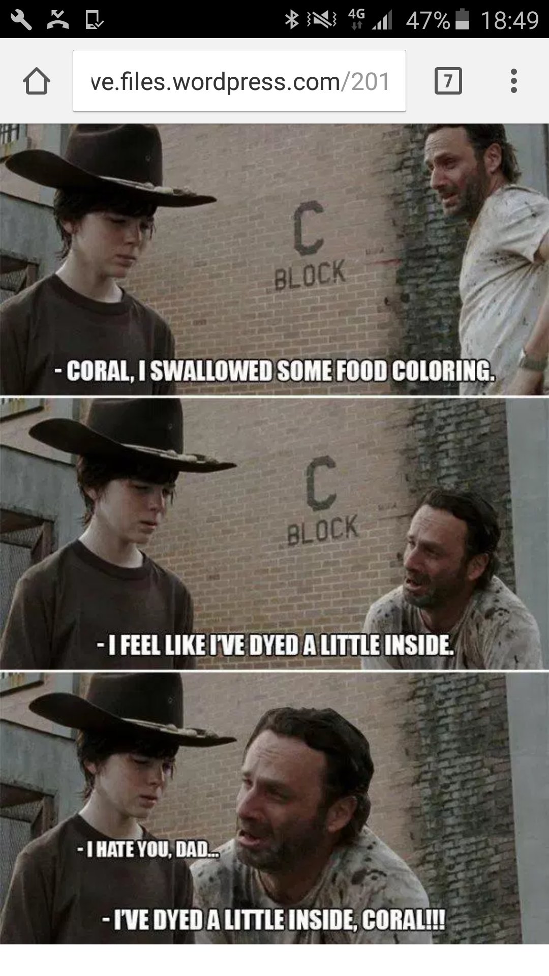 Coral Walking Dead Meme Joke