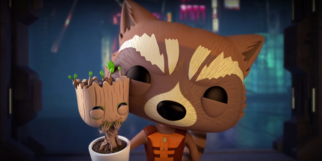 : rocket raccoon y baby groot quieren escapar del coleccionista en este ...