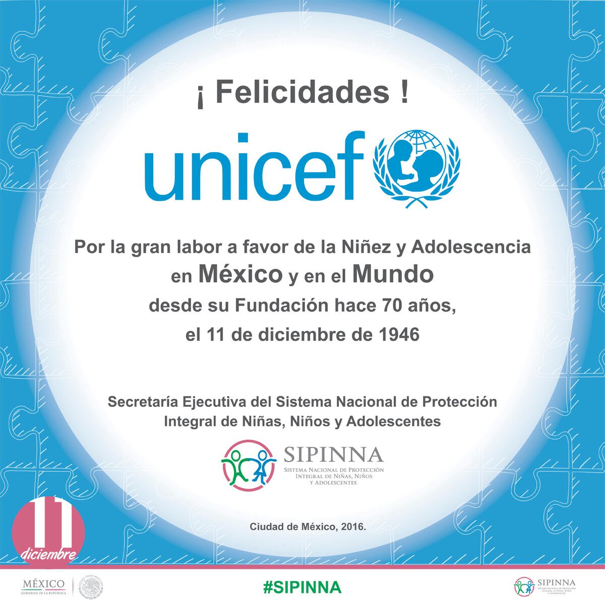 #comparte. un día como hoy de 1946 se fundó @unicef. #unicef70años ...