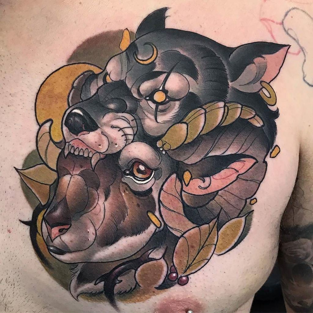 Traditional Ram Tattoo