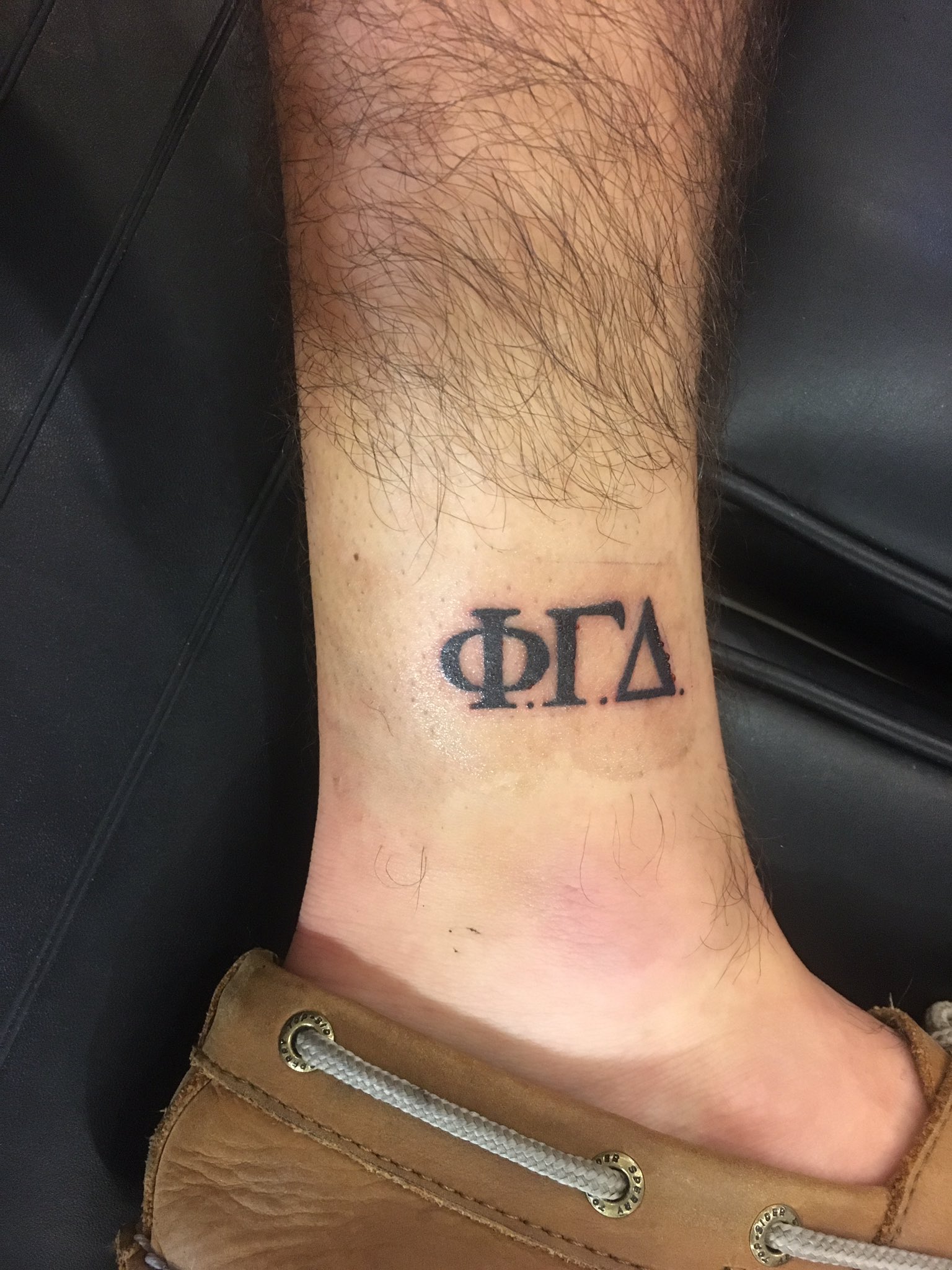 Fraternity Letters Tattoo
