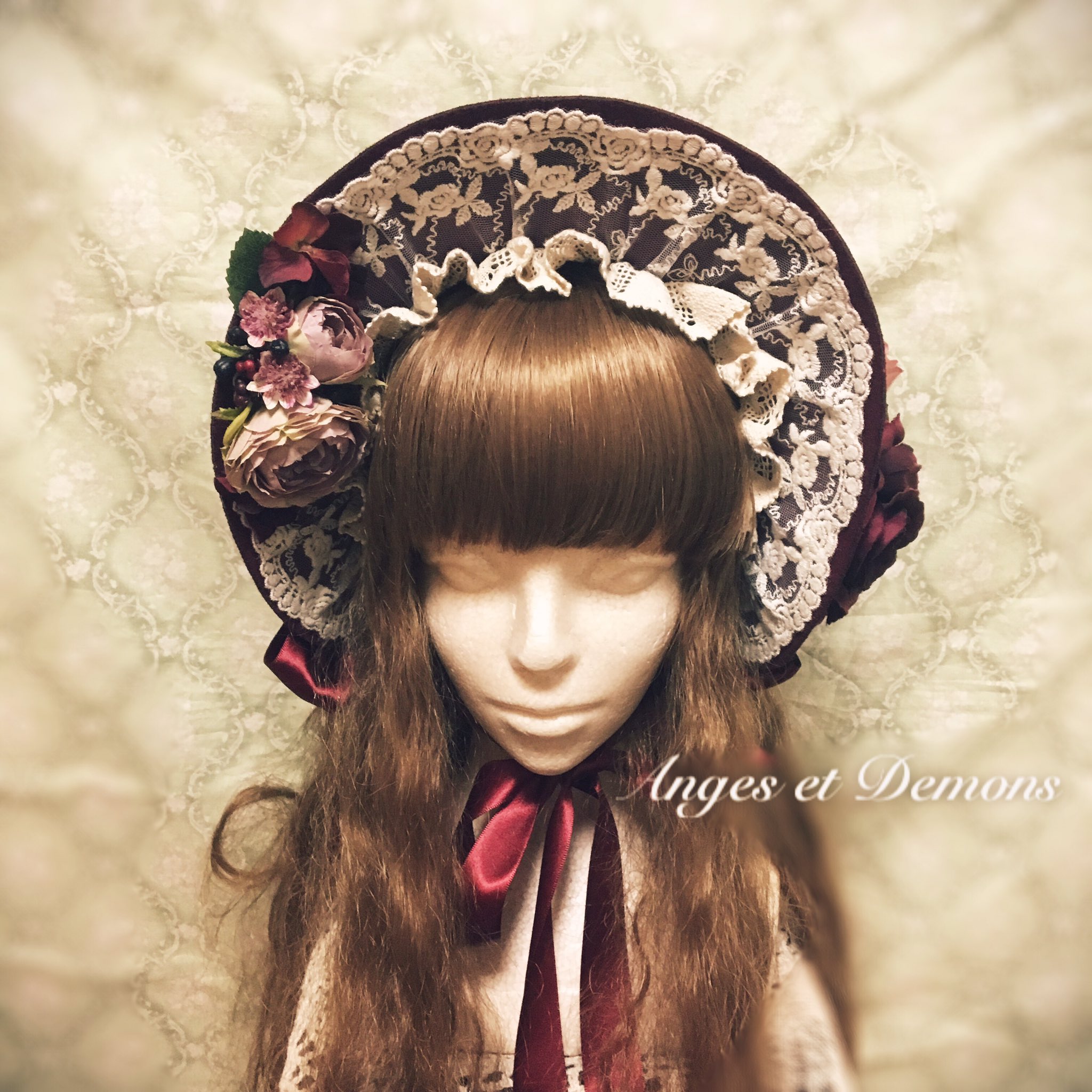 Anges et Demons on Twitter: "12/17・18🎄個展「クリスマスの贈り物」展示作品紹介🎄その5 「クラシカルドールハーフボンネット」 たくさんの方から再販リクエスト ...