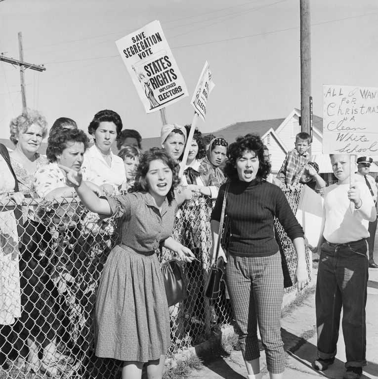 Segregationists protest the attendance of 6-year-old Ruby Bridges at ...