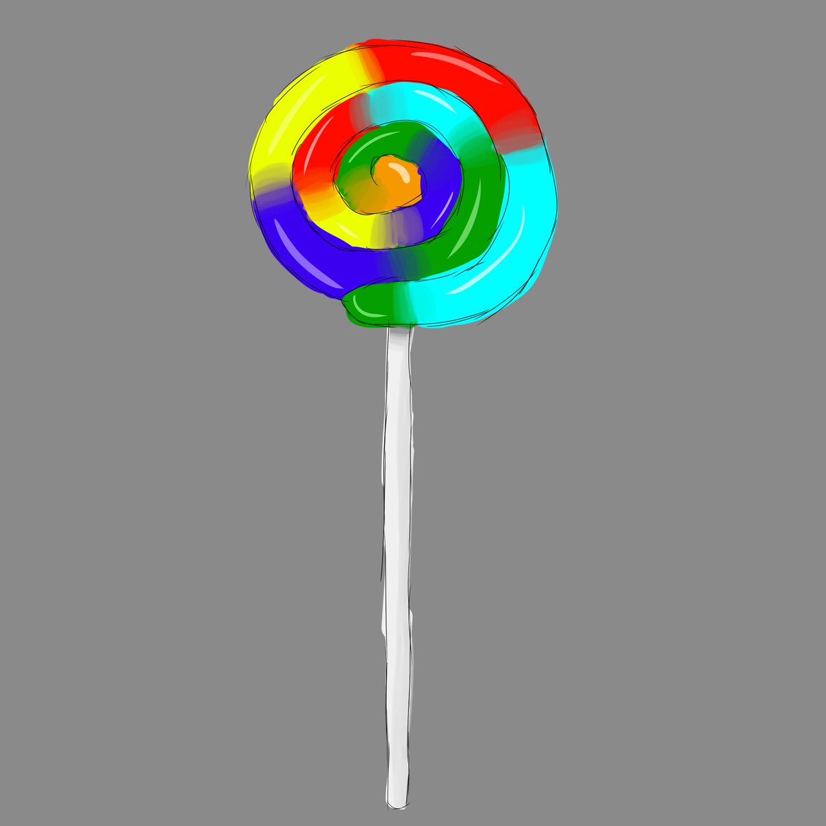 July 7th - Rainbow Lollipops : r/SketchDaily