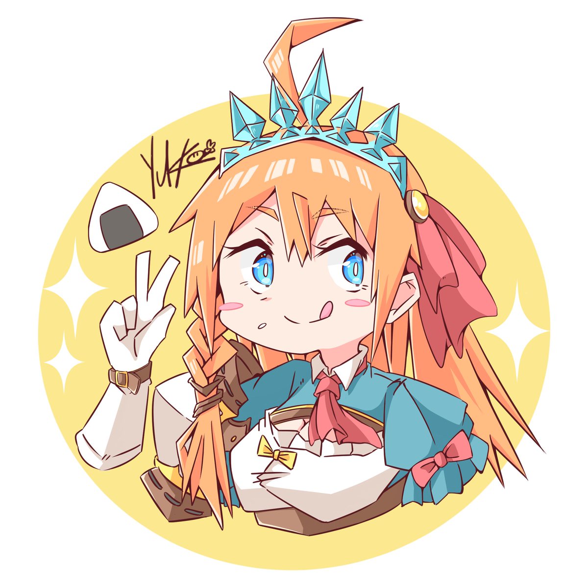 コッコロ「前に描いたペコに合わせてキャルとコッコロも描いてみました! やっぱり三人揃うとい」|ゆっこのイラスト