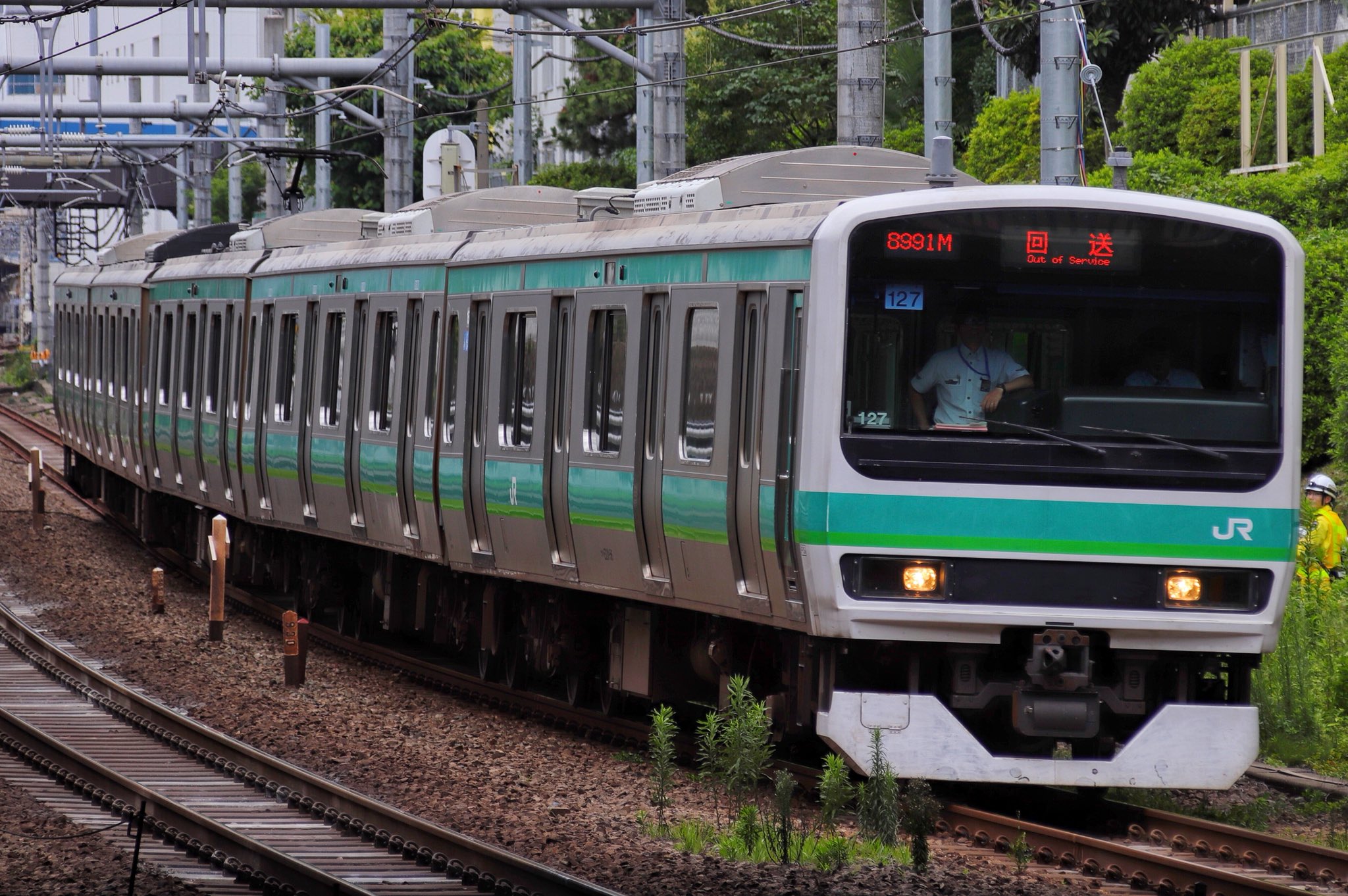 鉄道写真垢ww on Twitter: "E231系 マト127 TK入場 (回8991M) EF81 134+キハE130 KY出場 (配8385レ) 205系 ケヨM62 片方球切れ ...