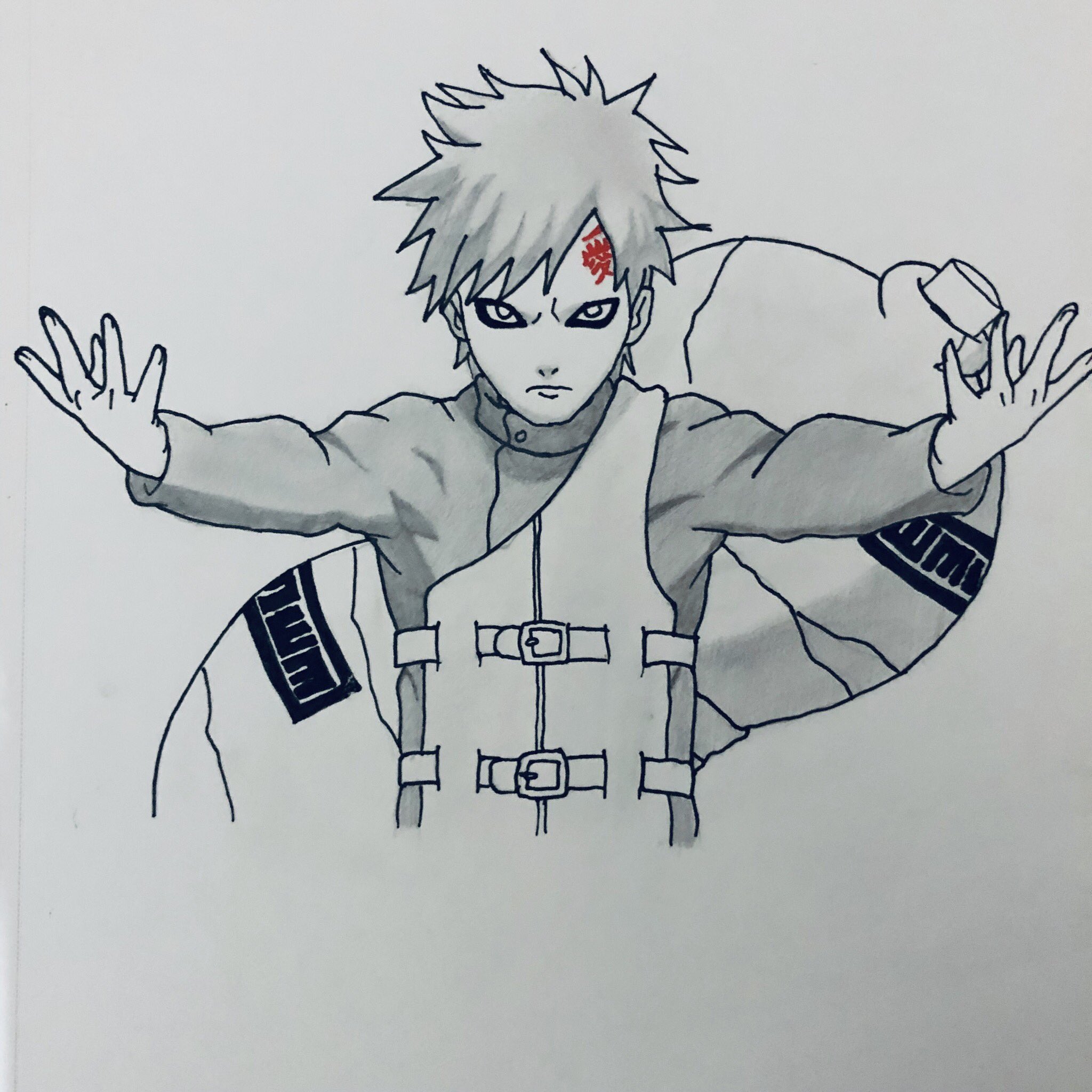 Easy Gaara Drawings Gaara 🏻 #gaara #sketch #sketchbook #drawing