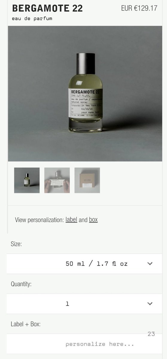 Le Labo Label
