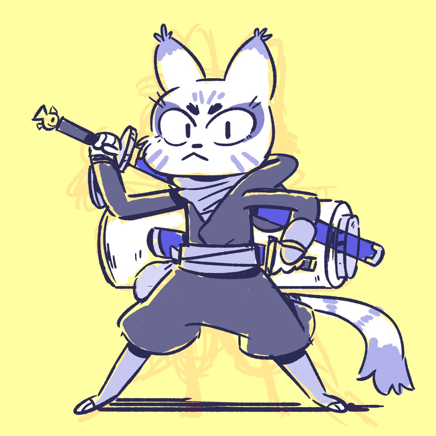 Ninja Cat Drawing