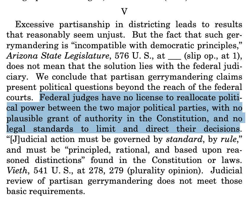 Scotus Rules That Partisan Gerrymandering Claims Are Nonjusticiable