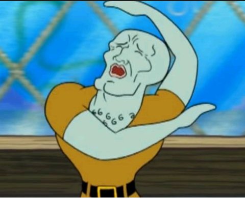 Beautiful Squidward Falling