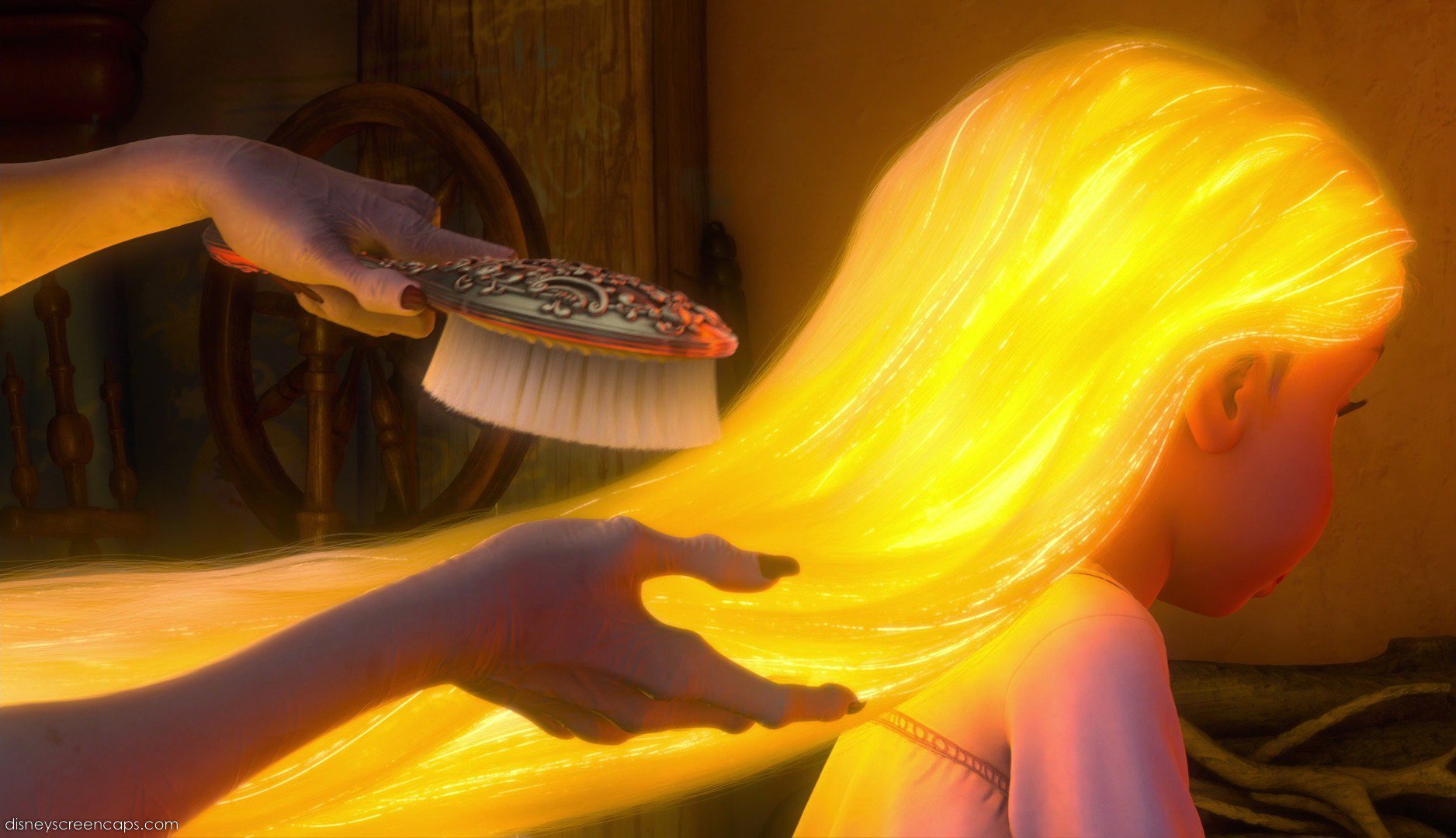 Tangled Rapunzel Brushing Hair
