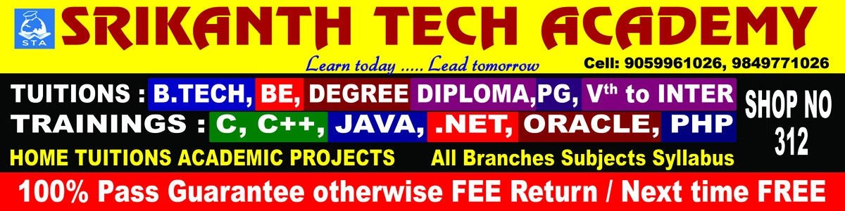 TUITION IN KPHB, SRIKANTH TECH ACADEMY (@InKphb) | Twitter