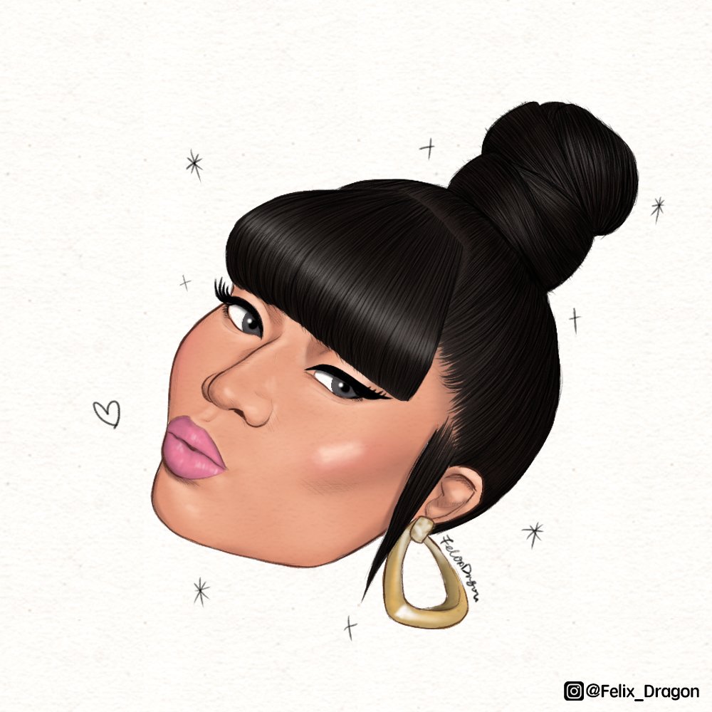 Nicki Minaj Cartoon Drawing