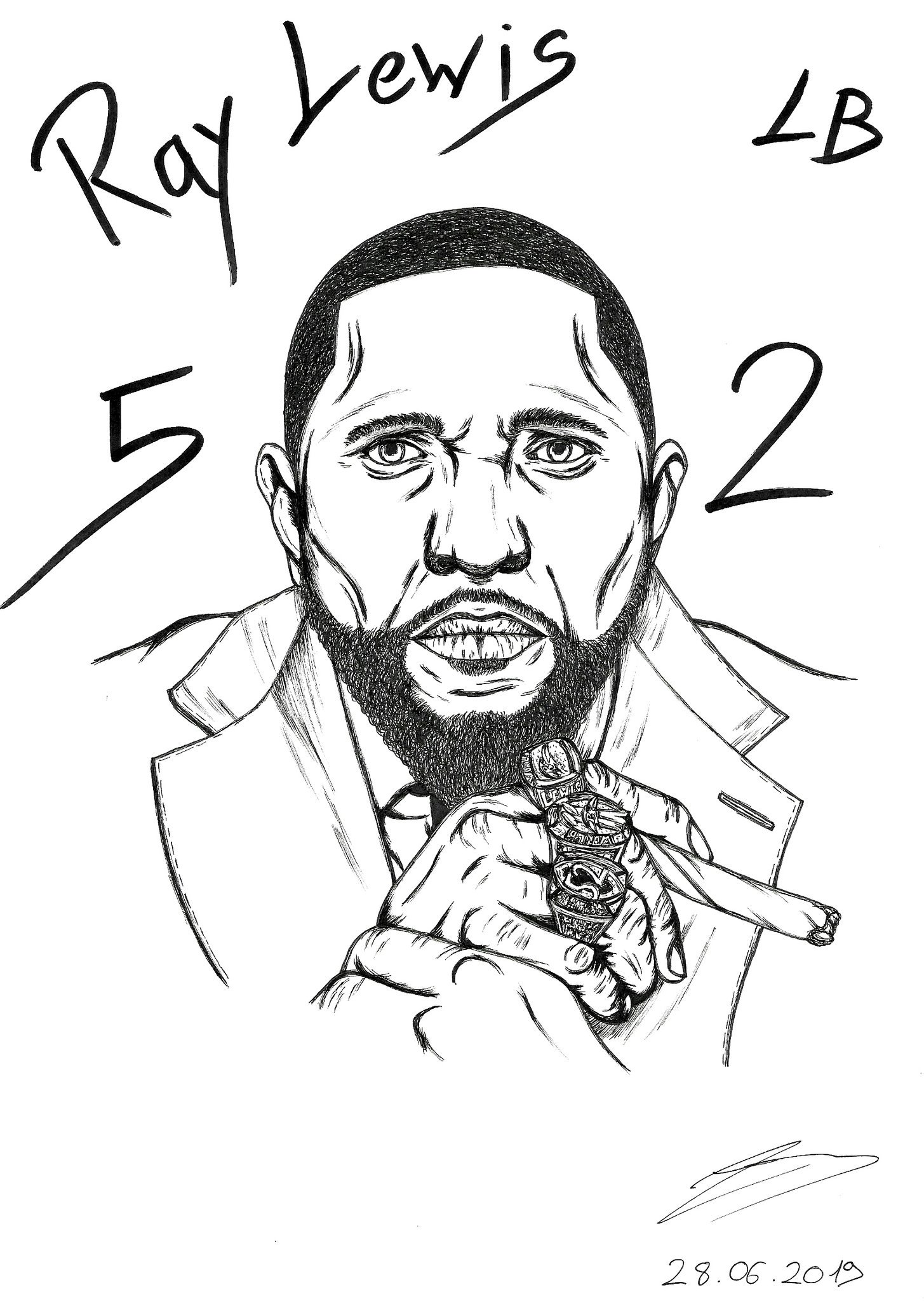 Ray Lewis Drawings