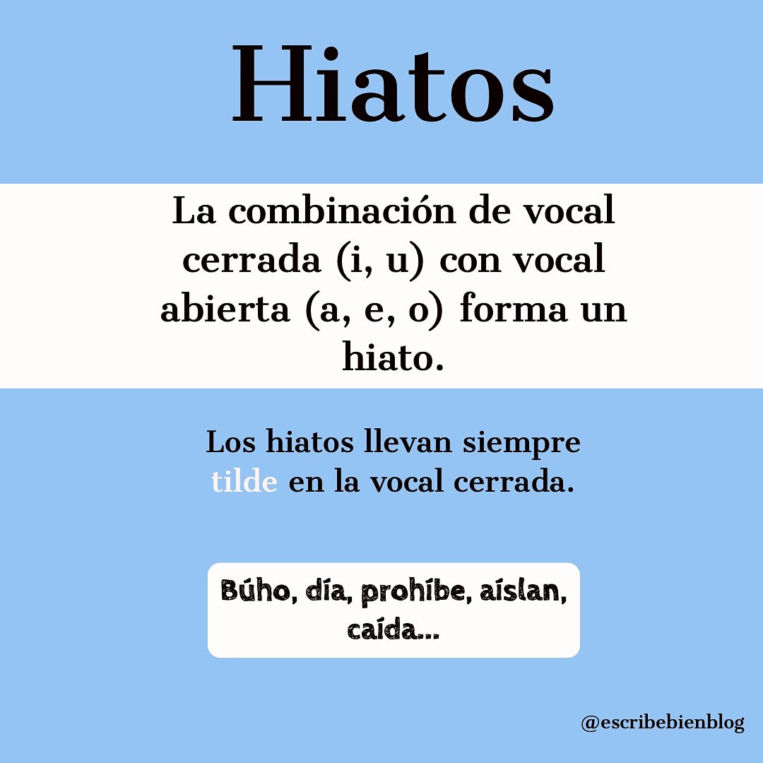 Ejemplos De Hiato Con Dos Vocales Abiertas Compartir Ejemplos Imagesque ...