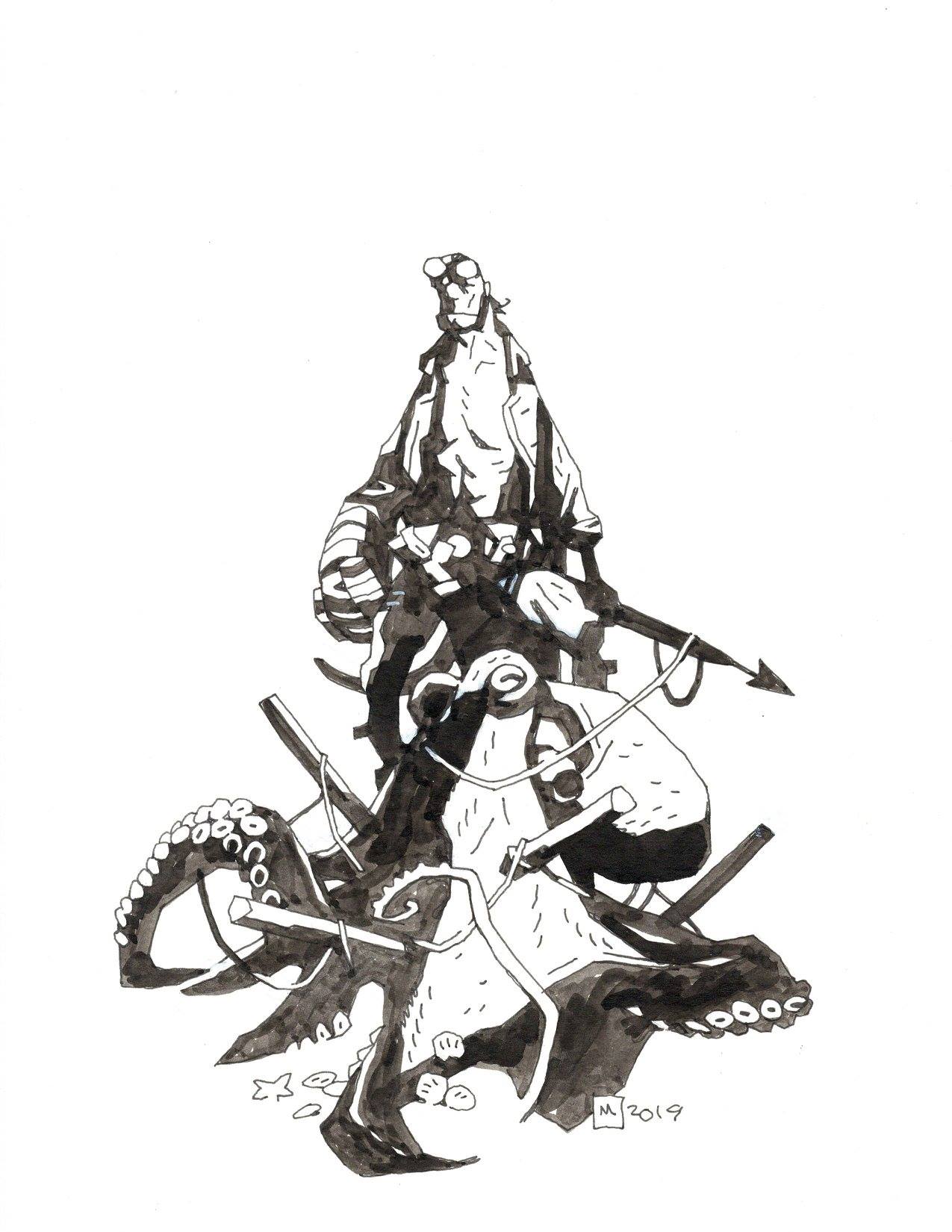 Mike Mignola Hellboy Sketches