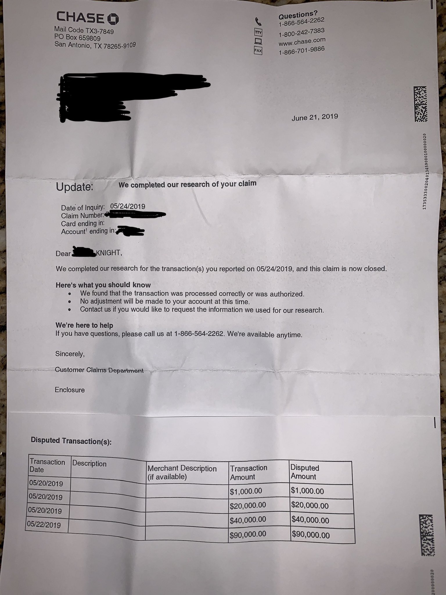 Chase Bank Statement Mail
