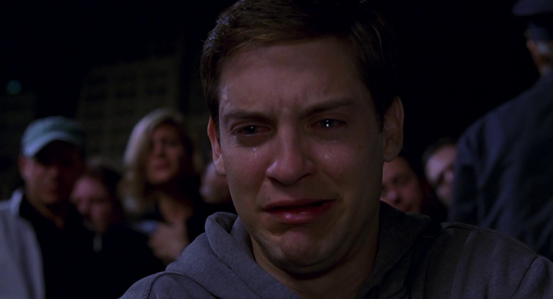 Tobey Maguire Crying