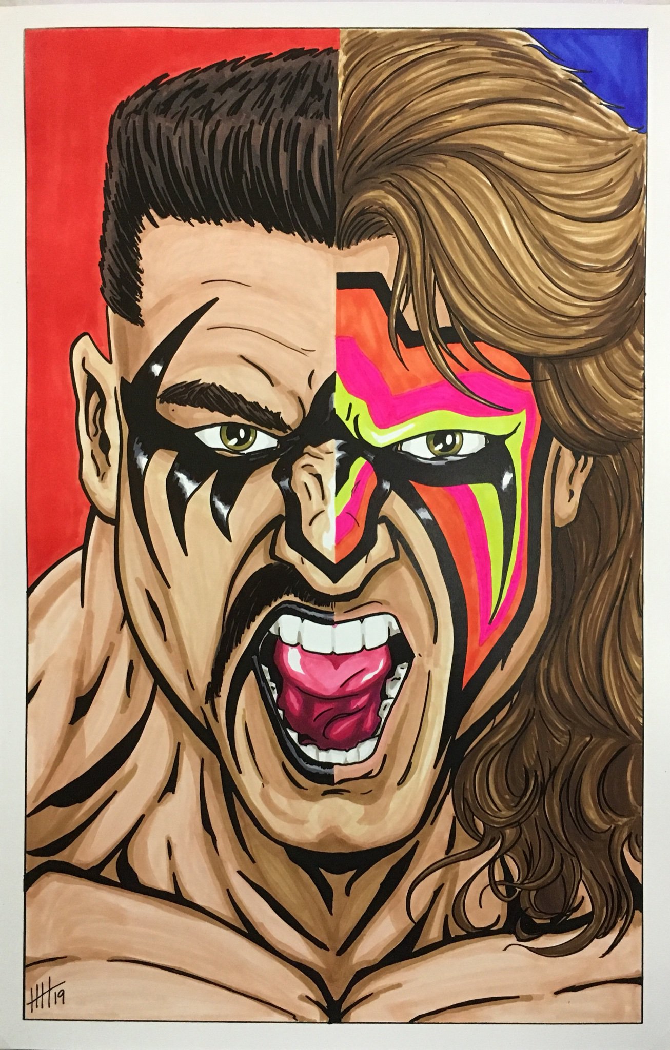 Ultimate Warrior Drawing