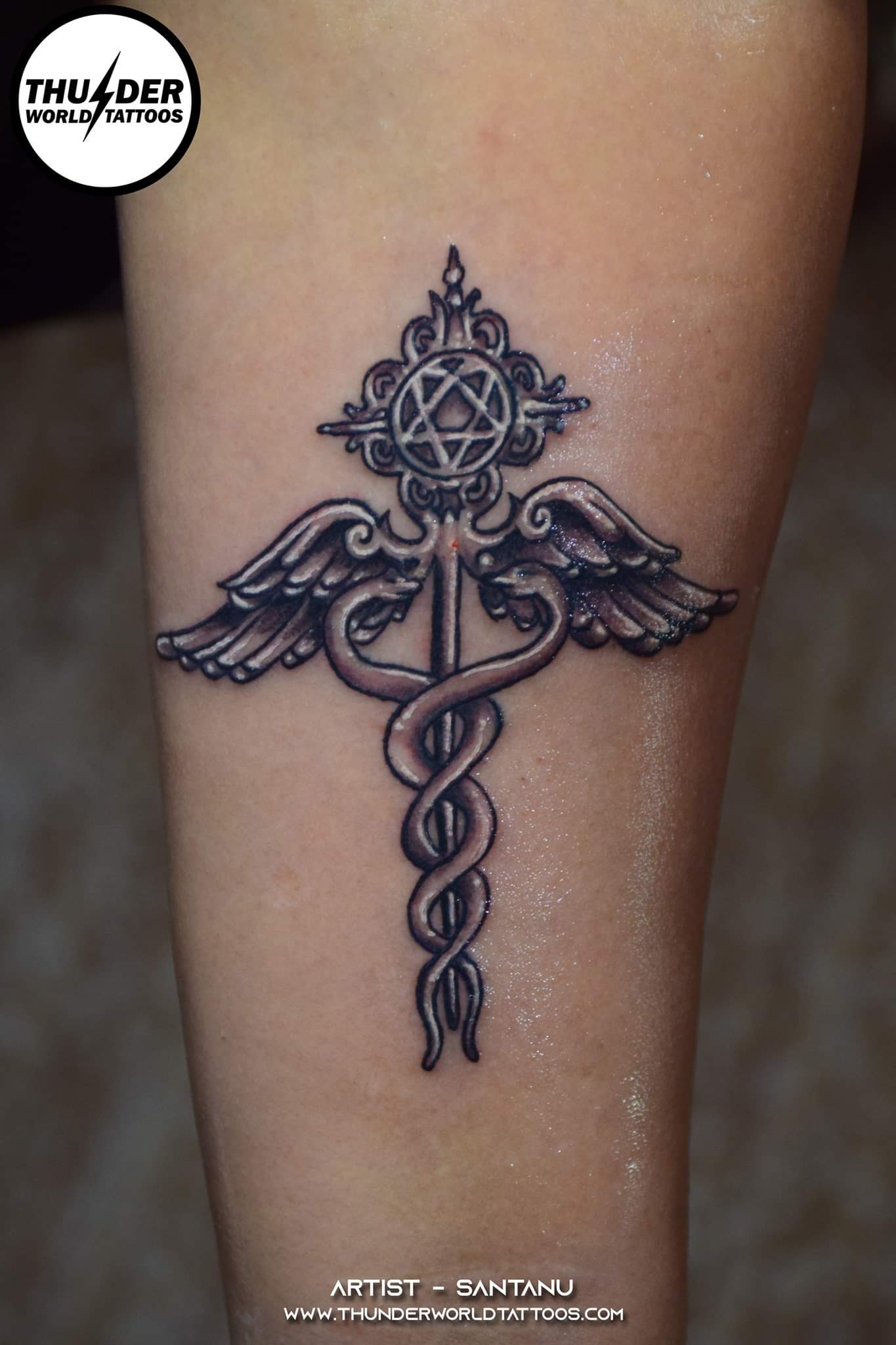 Nursing Caduceus Tattoos Lilies RN Registered Nurse Matt Presti