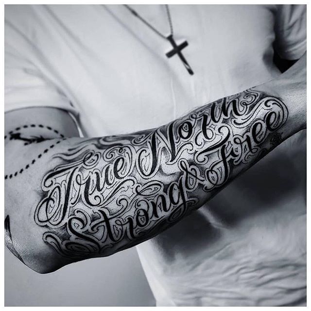 Outer Forearm Script Tattoos Lettering Tattoos In Miami | Check Out