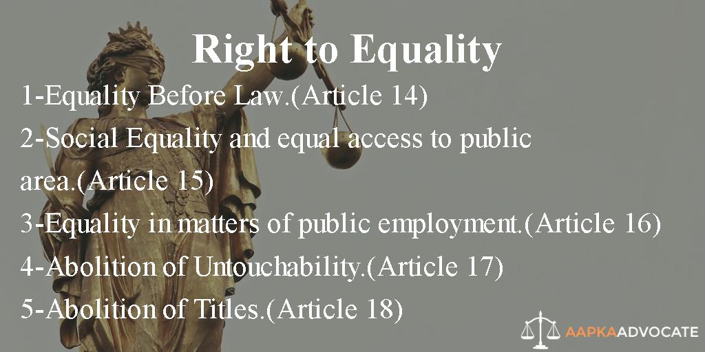 Right To Equality In Indian Constitution