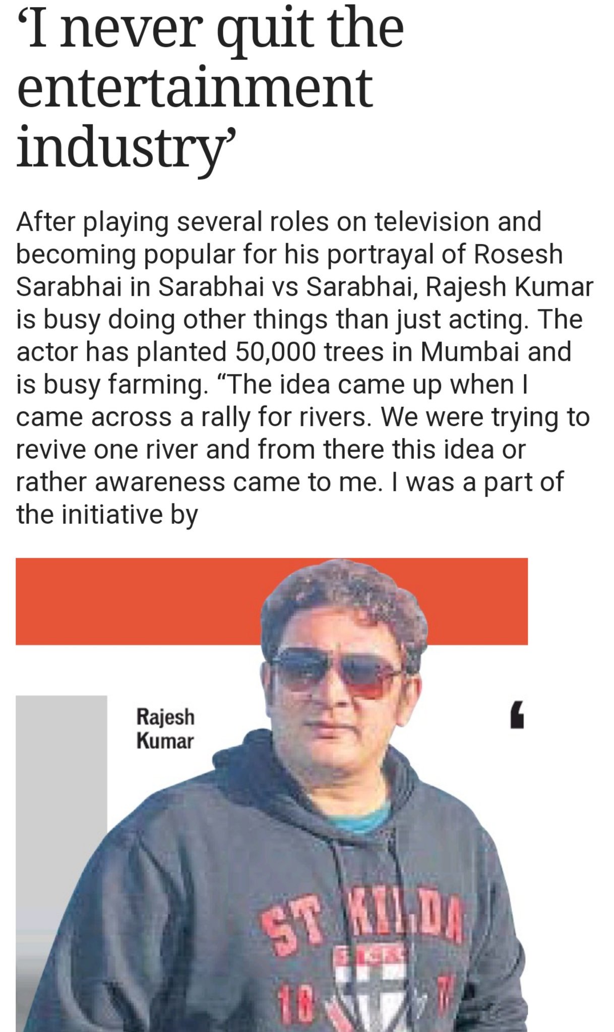 Rajesh Kumar Actor Sarabhai
