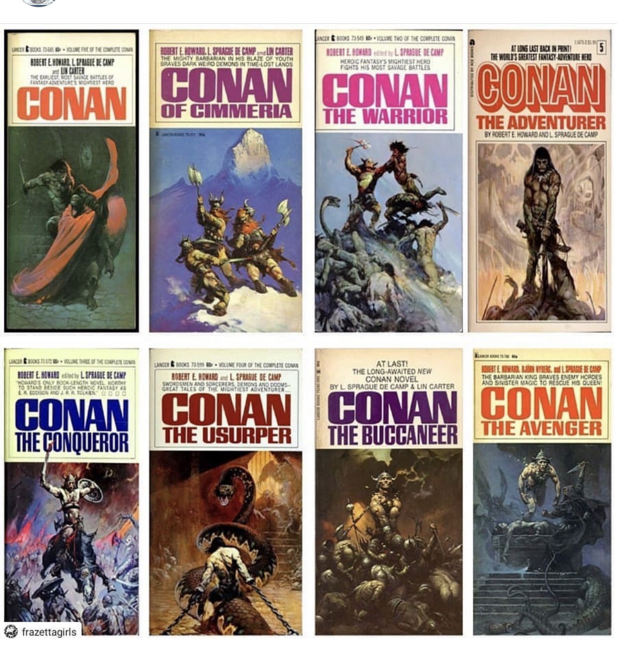 Frank Frazetta Conan Covers Giant Size Geek: Ace Paperback Covers: