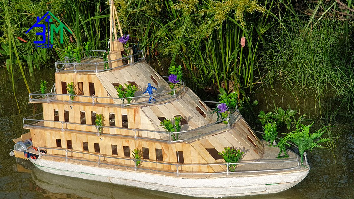 Boat Made Of Popsicle Sticks