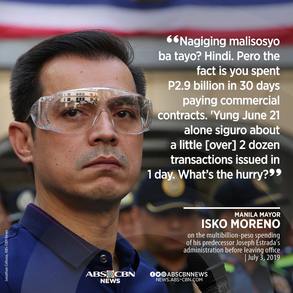 Manila Mayor Isko Moreno has this to say after finding out that his ...