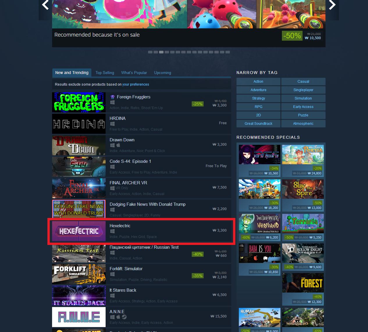 Wayway Studio on Twitter: "Our new game #hexelectric is still on 'New and Trending' list! After ...