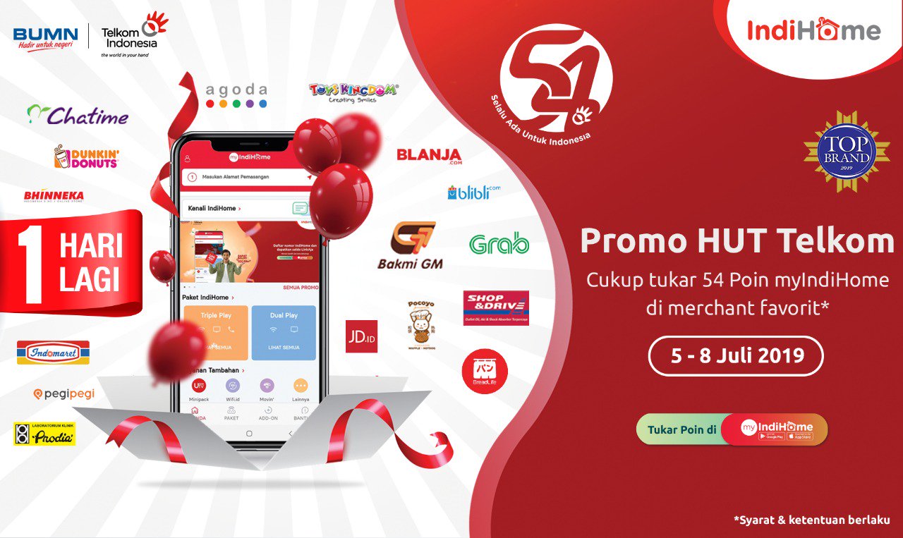 Telkom Care on Twitter: "Nantikan promo Pesta Poin myIndiHome Spesial HUT Telkom ke 54 mulai ...